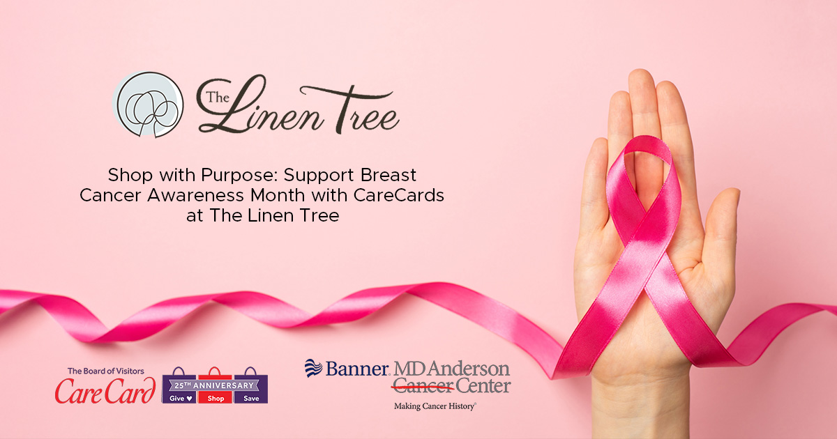 Support Breast Cancer Awareness Month with CareCards | The Linen Tree